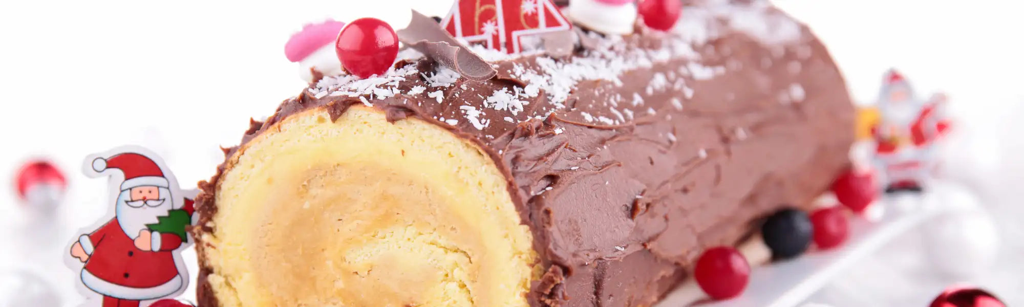 Bûche roulée spéciale fêtes à la poire, cannelle et cacao – Amoseeds